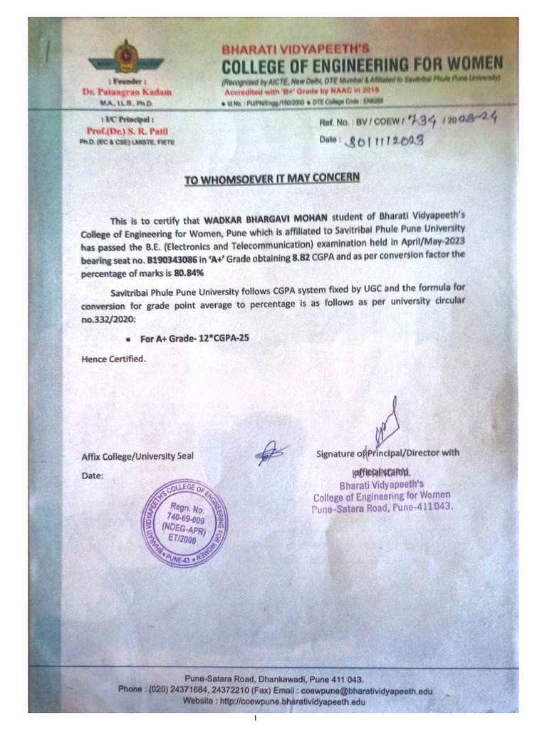 Conversion Certificate | PDF