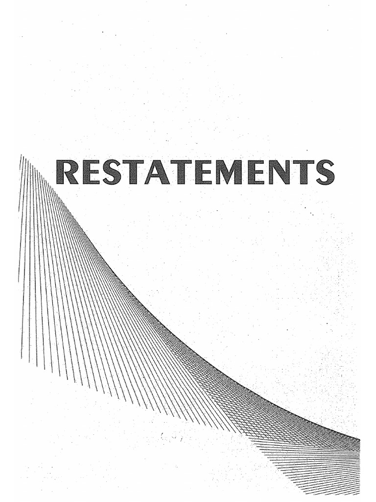 Restatement 2 | PDF