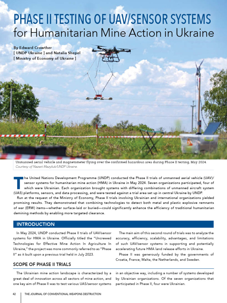 우크라이나에서 실시한 Uav를 이용한 지뢰불발탄 탐지 Test | PDF | Unmanned Aerial Vehicle ...