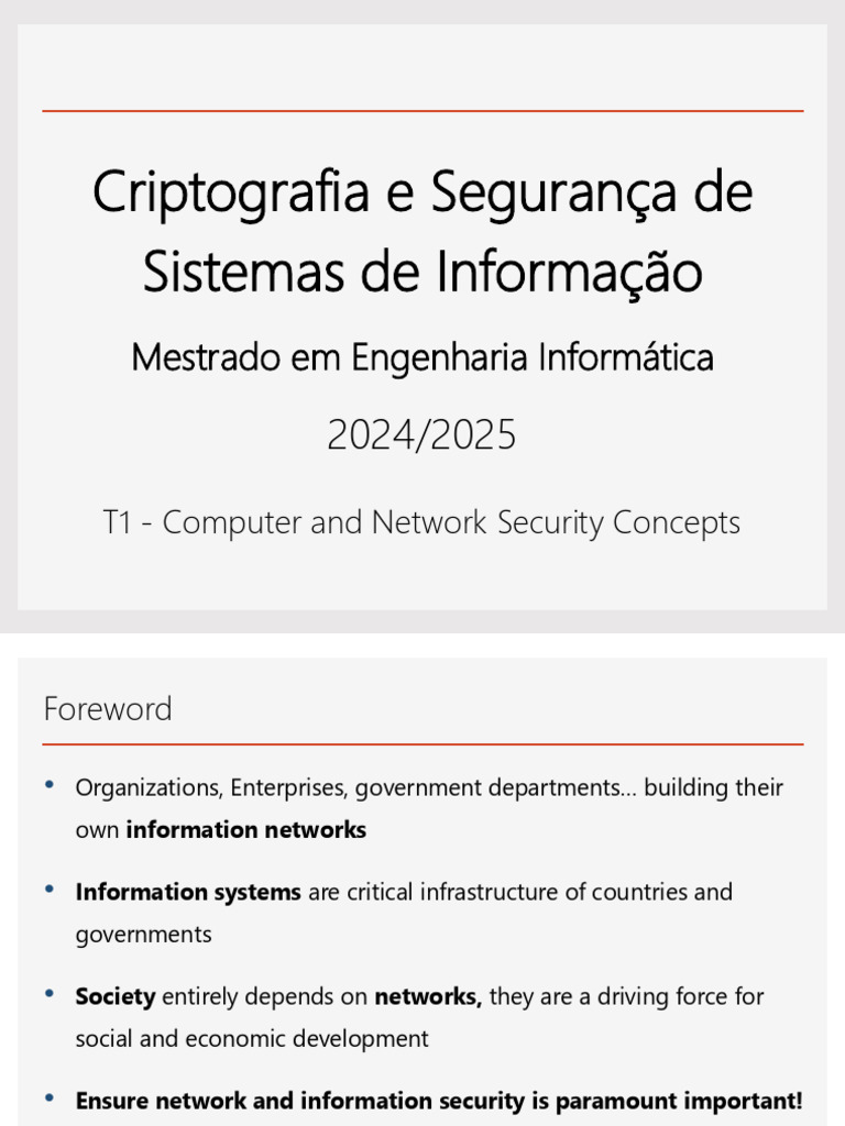 T1-Presentation-Computer and Network Security Concepts | PDF | Security ...