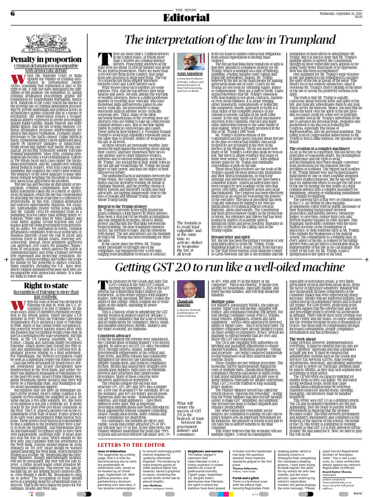 Full HD English Editorial - 24!09!2025 | PDF | Taxes | Donald Trump