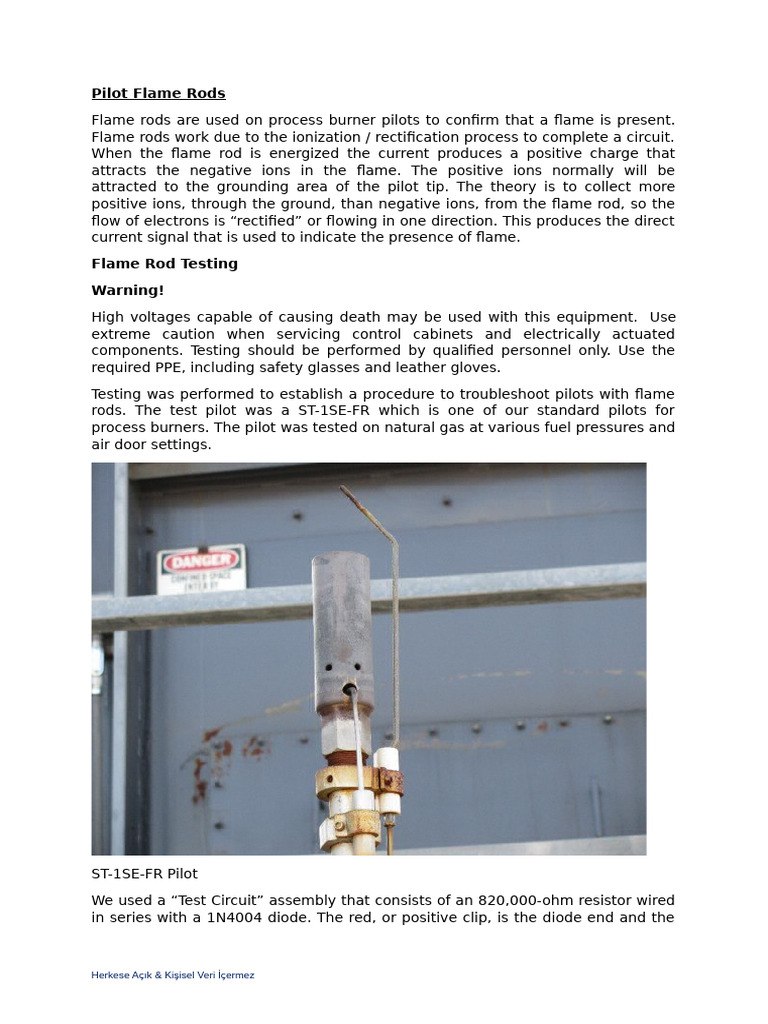 Testing Procedures for Flame Rods | PDF | Rectifier | Voltage