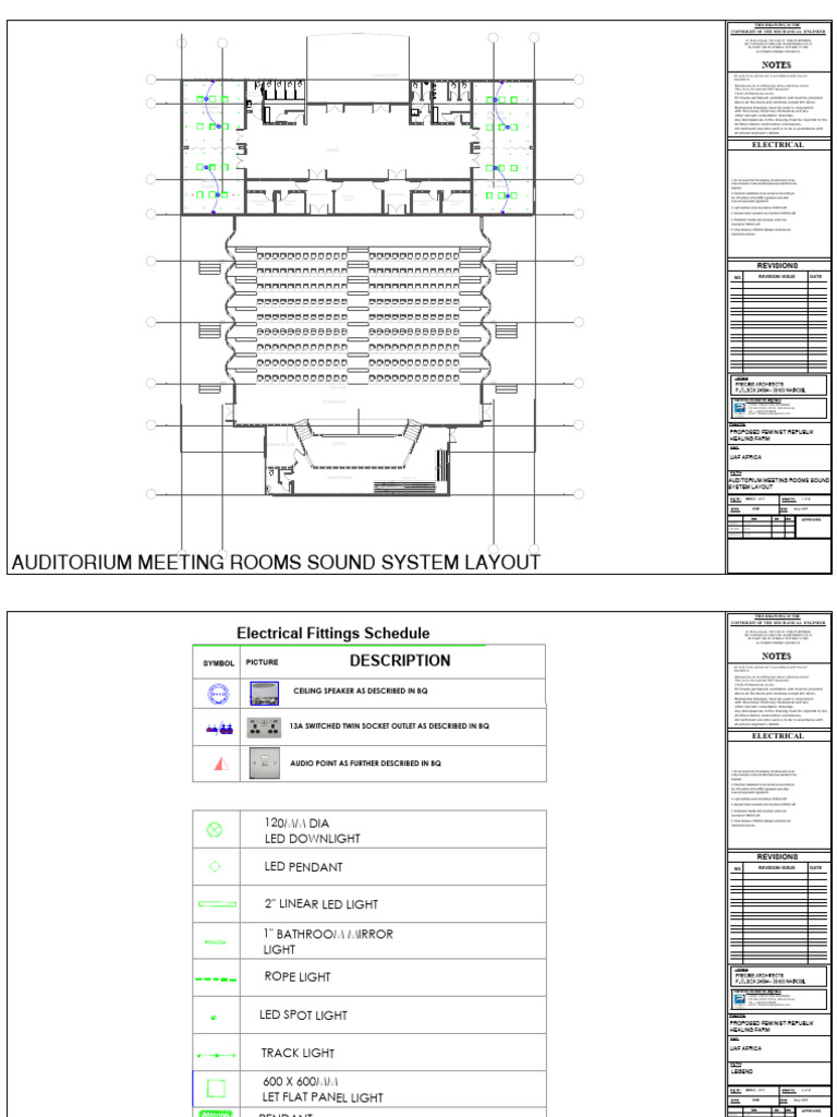 Auditorium Sound System Layout Plan | PDF | Electrical Engineering