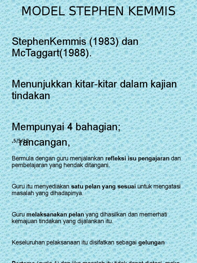 Model Stephen Kemmis | PDF