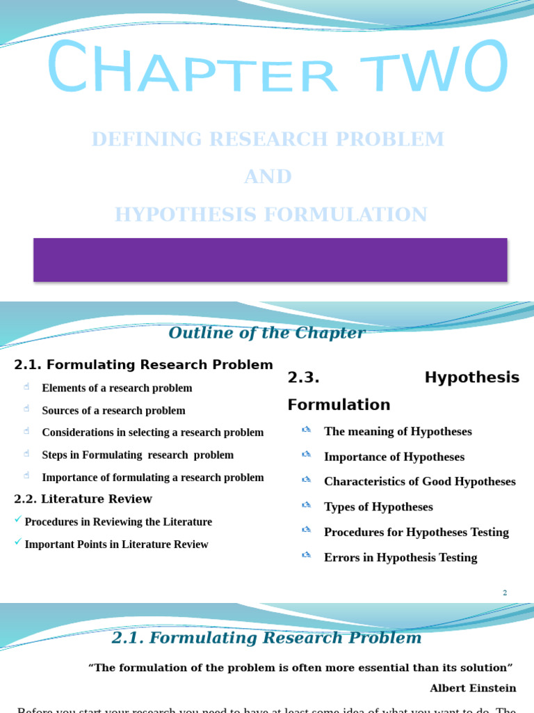 BRM CH-2 | PDF | Hypothesis | Type I And Type Ii Errors