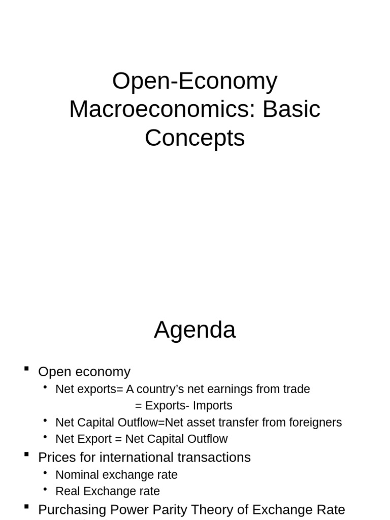 Open Economy Macroeconomics Overview | PDF | Exchange Rate | Purchasing ...