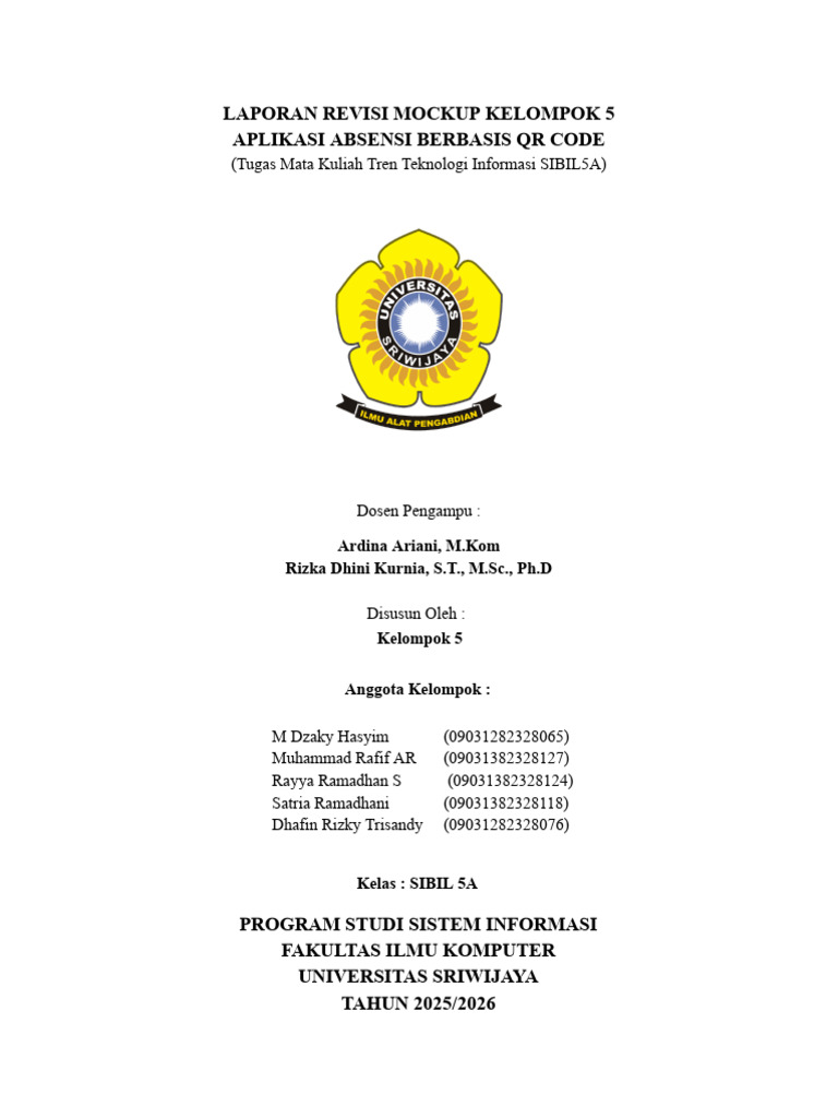 Laporan Revisi Mockup Tren TI Kelompok 5 | PDF
