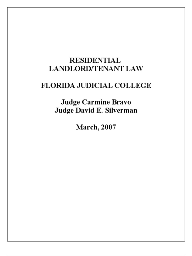 Landlord-Tenant Law Residential Materials - 2007 | PDF | Eviction ...