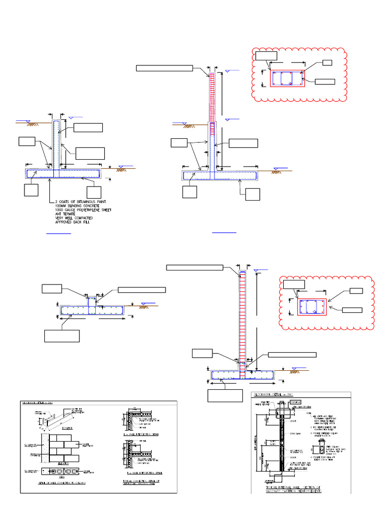 Boundary Wall & Retainng Wall STR | PDF | Beam (Structure) | Structural ...