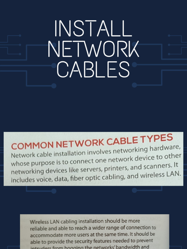 4.install Network Cables | PDF