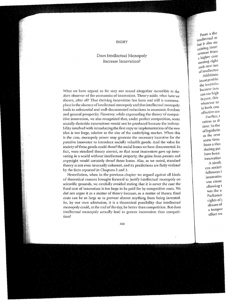 Intellectual Monopoly and Innovation Debate | PDF | Monopoly | Patent