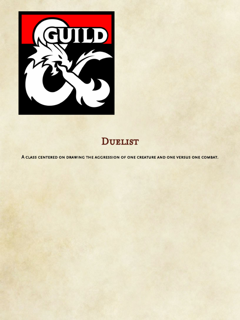 Duelist Fighting Style Overview | PDF