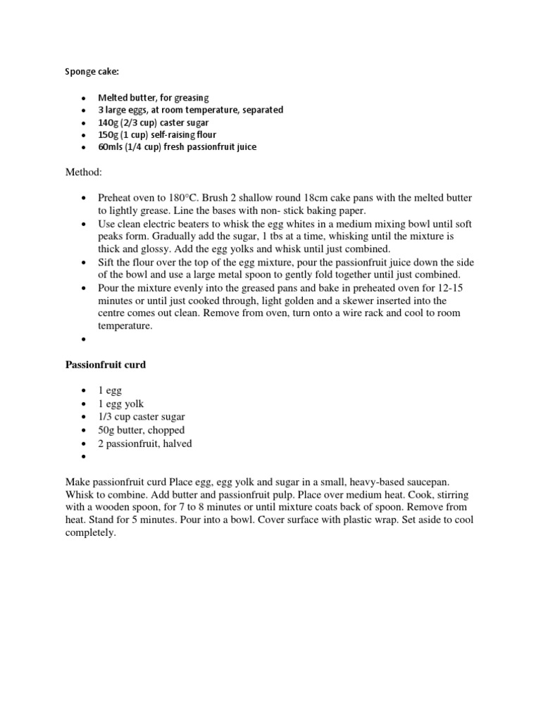Sponge Cake | PDF
