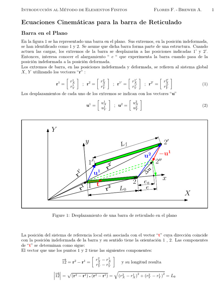 20 Cinemática Del Reticulado Plano | PDF | Vector Euclidiano | Álgebra ...