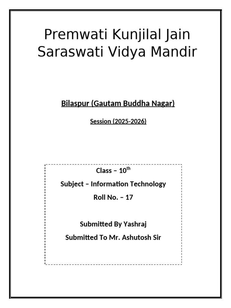 Class 10 IT Practical Guide 2025-2026 | PDF | Worksheet | Spreadsheet