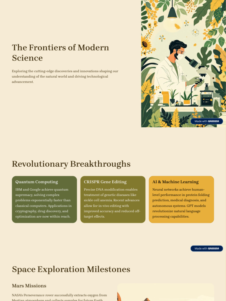 The Frontiers of Modern Science | PDF
