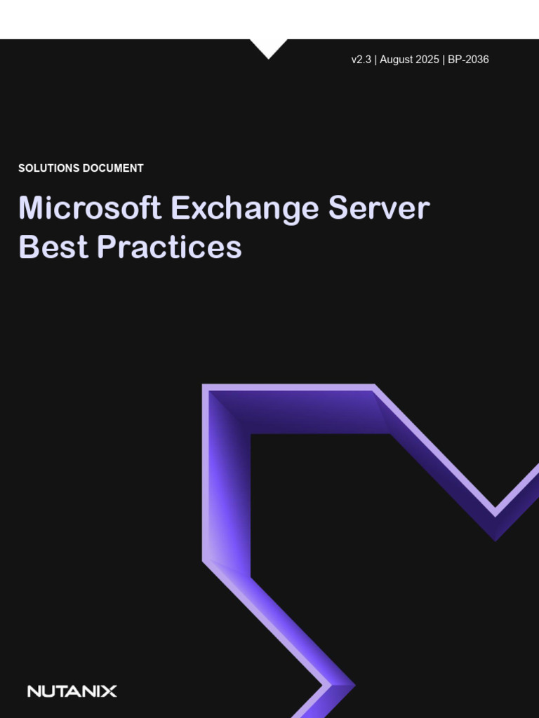 BP 2036 Microsoft Exchange Server | PDF | Central Processing Unit | Virtual Machine