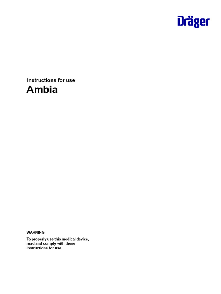Ambia Medical Device User Instructions | PDF | Electromagnetic ...