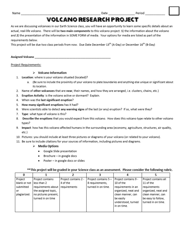 Volcano Research Project | PDF | Volcano | Chess Theory