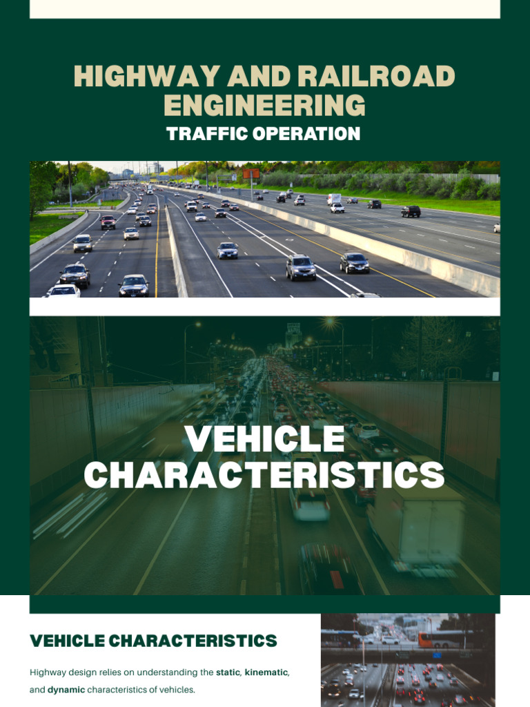 Vehicle Characteristics in Highway Design | PDF | Road Surface ...
