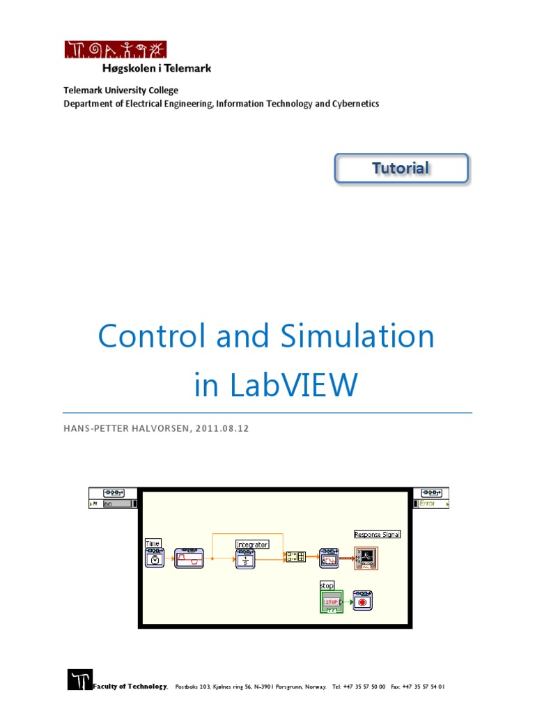 Control And Simulation In Labview Pdf Control Theory Matrix
