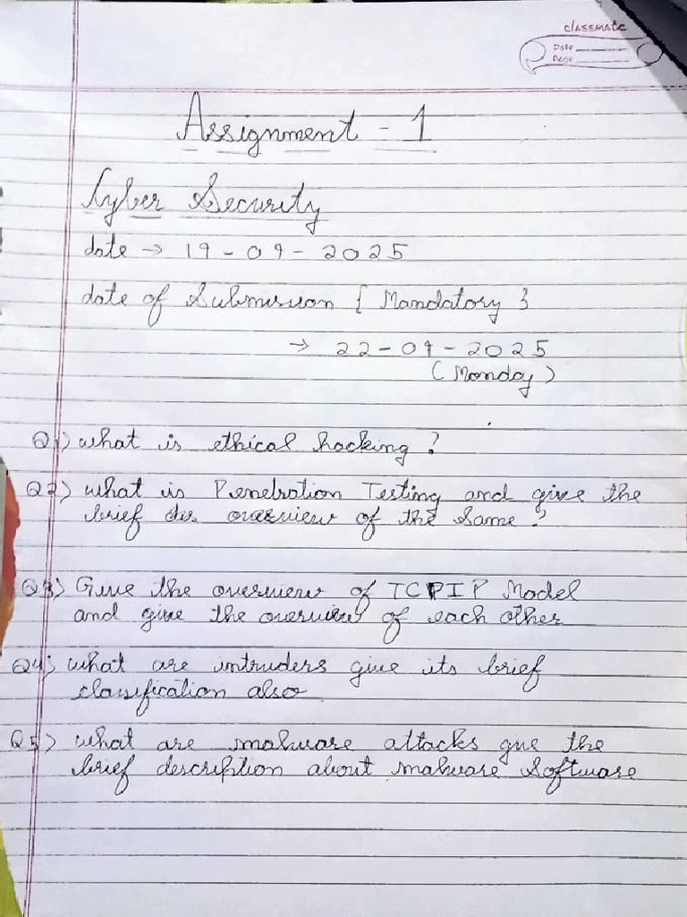 Assignment1 Cyber Security 2nd Year | PDF