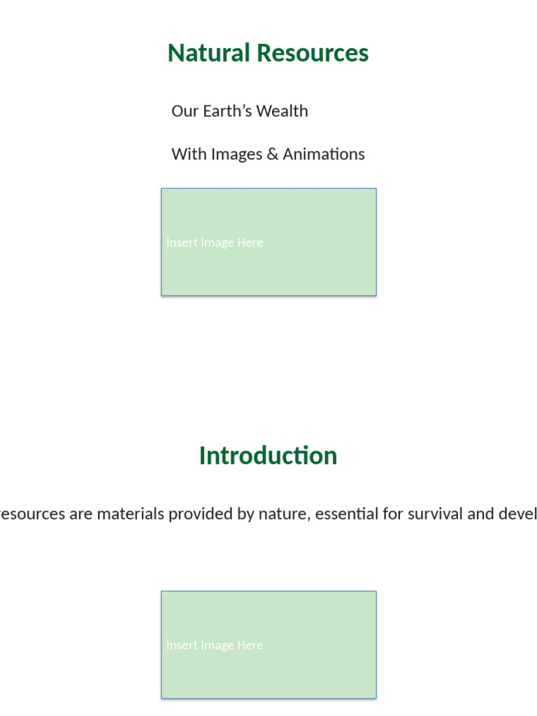 Natural Resources Presentation With Placeholders | PDF