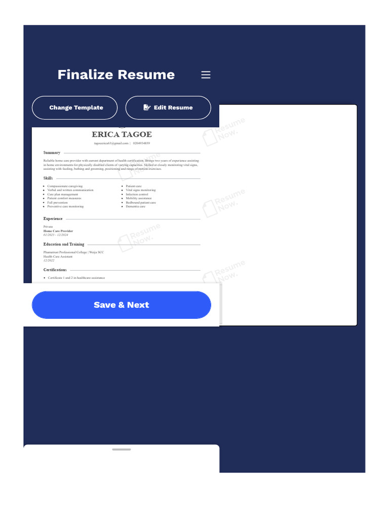 Finalize Resume - Resume Now | PDF