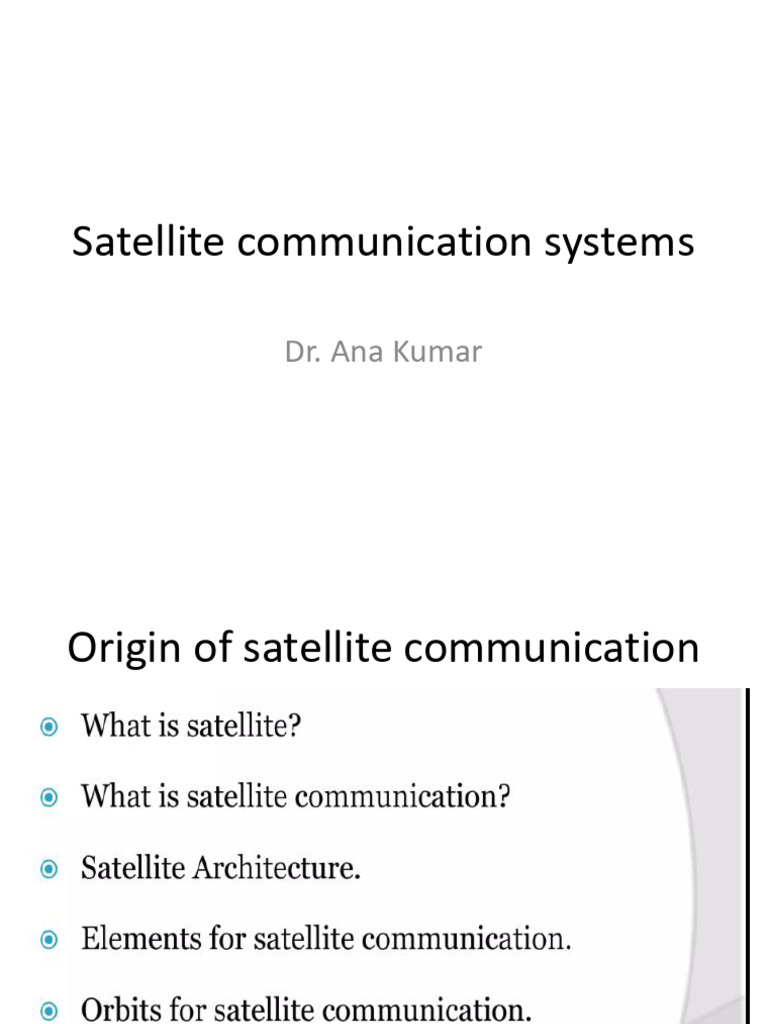 Satellite Systems | PDF