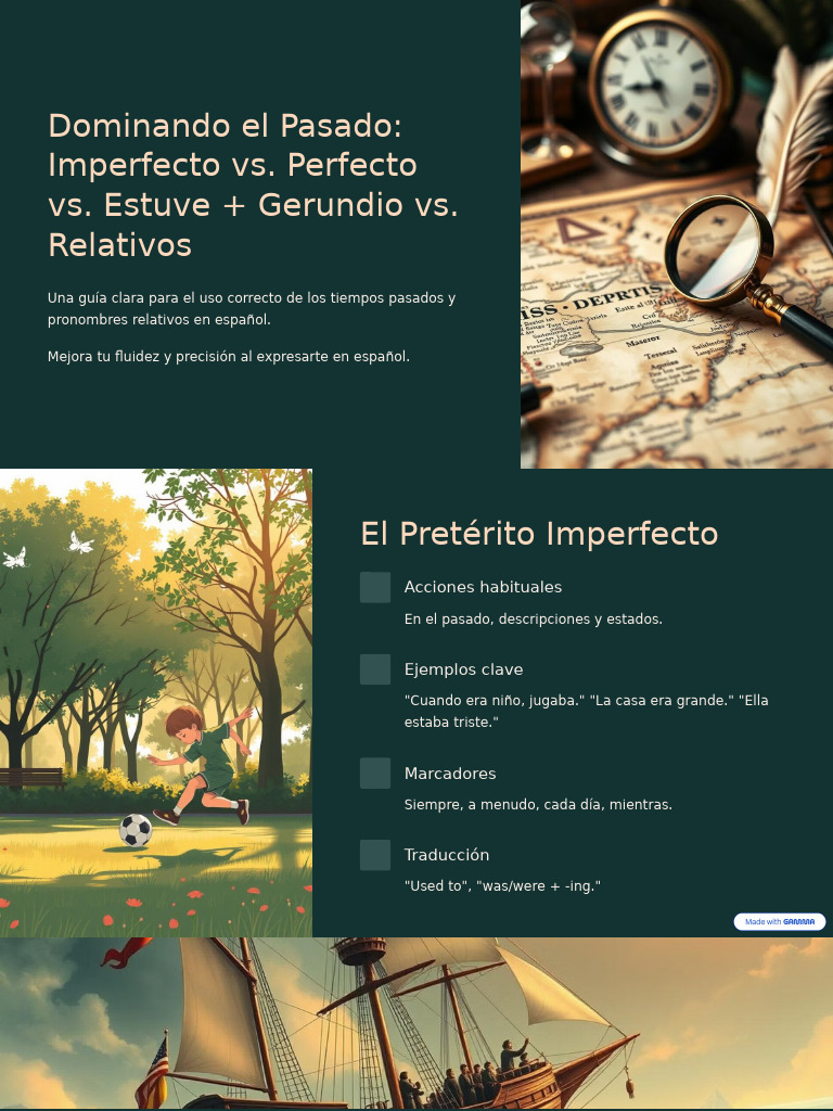 Dominando El Pasado Imperfecto Vs Perfecto Vs Estuve Gerundio Vs ...