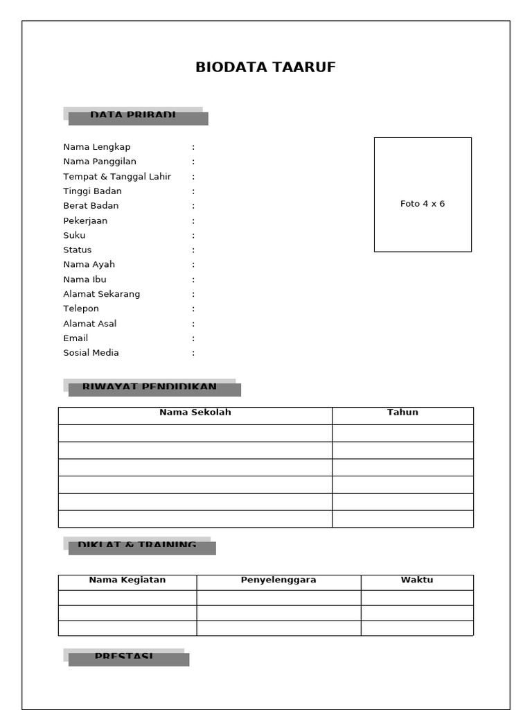 CV Kosong | PDF