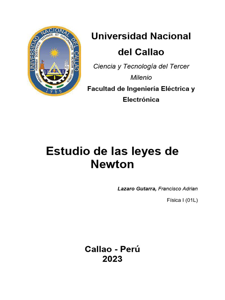 Estudio de La Leyes de Newton | PDF | Fuerza | Masa