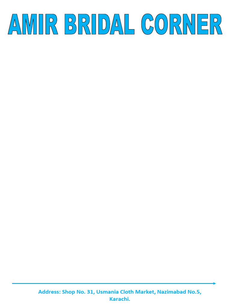 Amir Bridal Corner Taha Kashif | PDF
