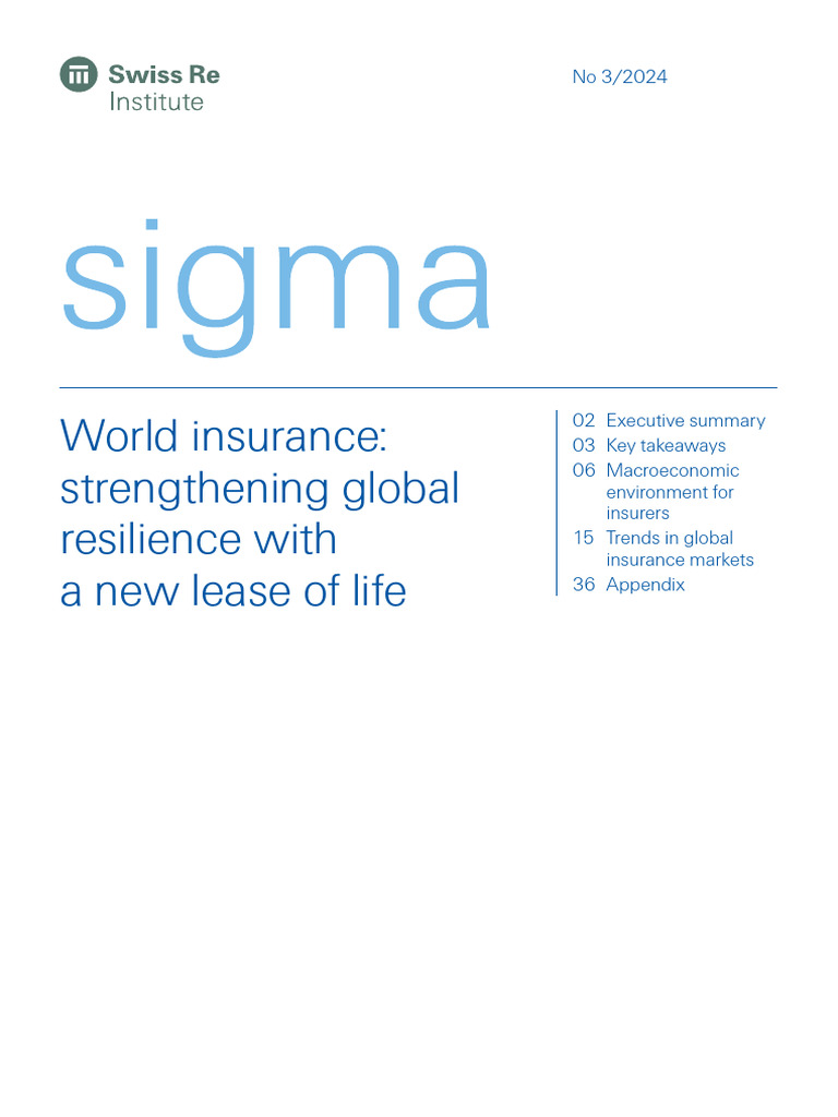 Swiss Re Sigma 3/2024: Global Insurance Trends | PDF | Inflation ...