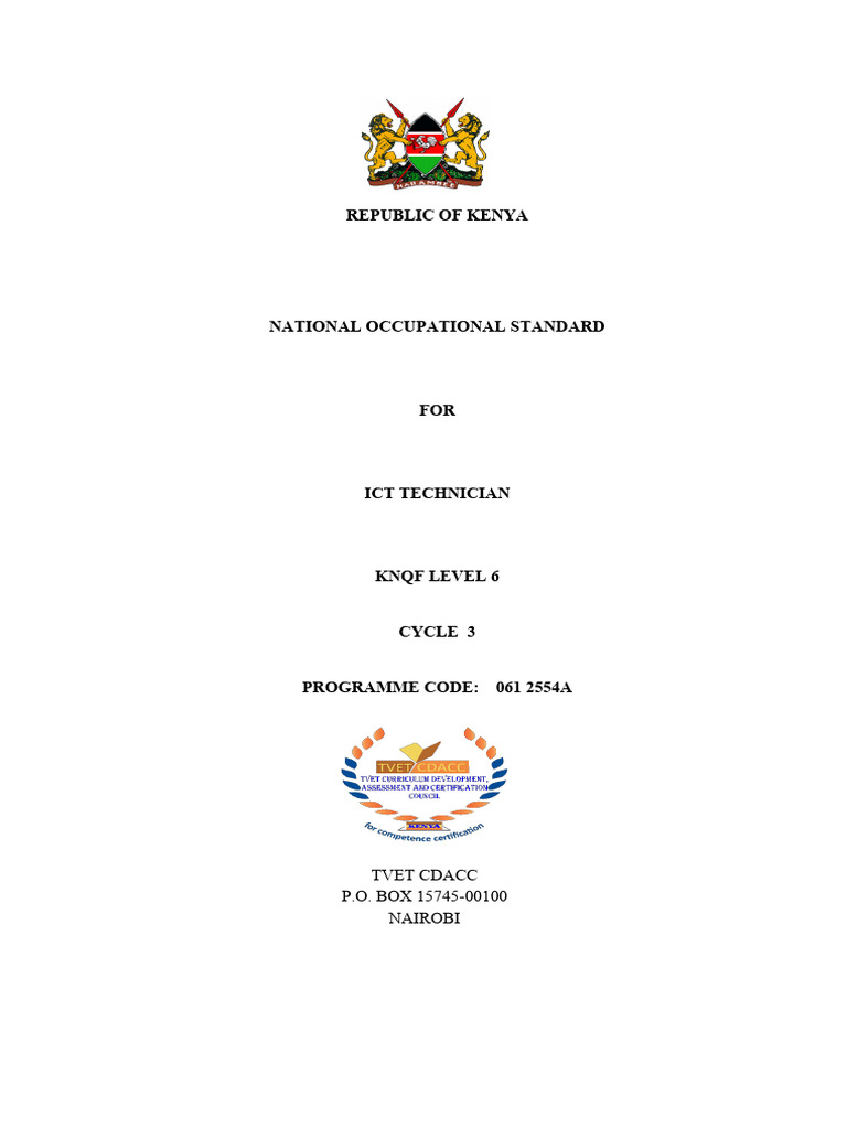 Occupational Standard | PDF | Vocational Education | Entrepreneurship