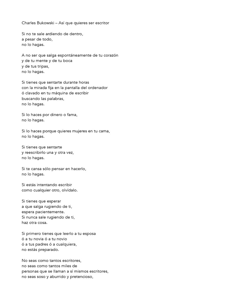 Así Que Quieres Ser Escritor | PDF