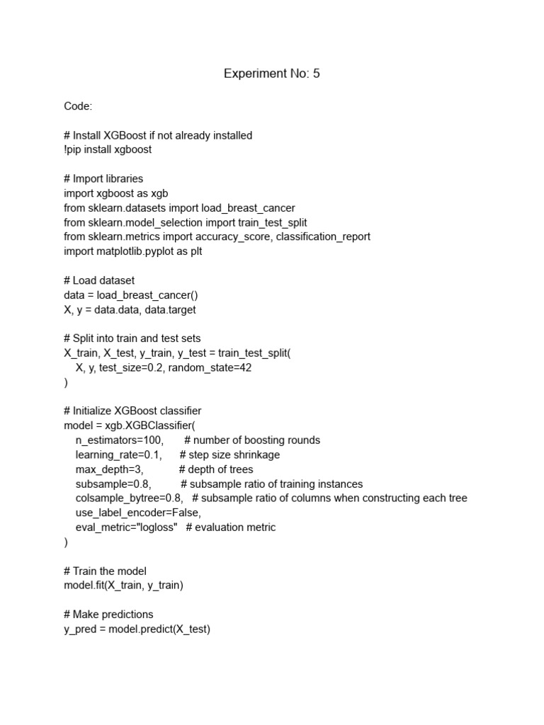 ML Experiment No - 5 | PDF