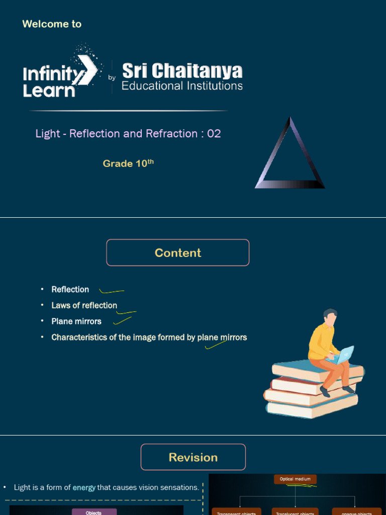 Light Reflection and Plane Mirrors Guide | PDF | Reflection (Physics ...
