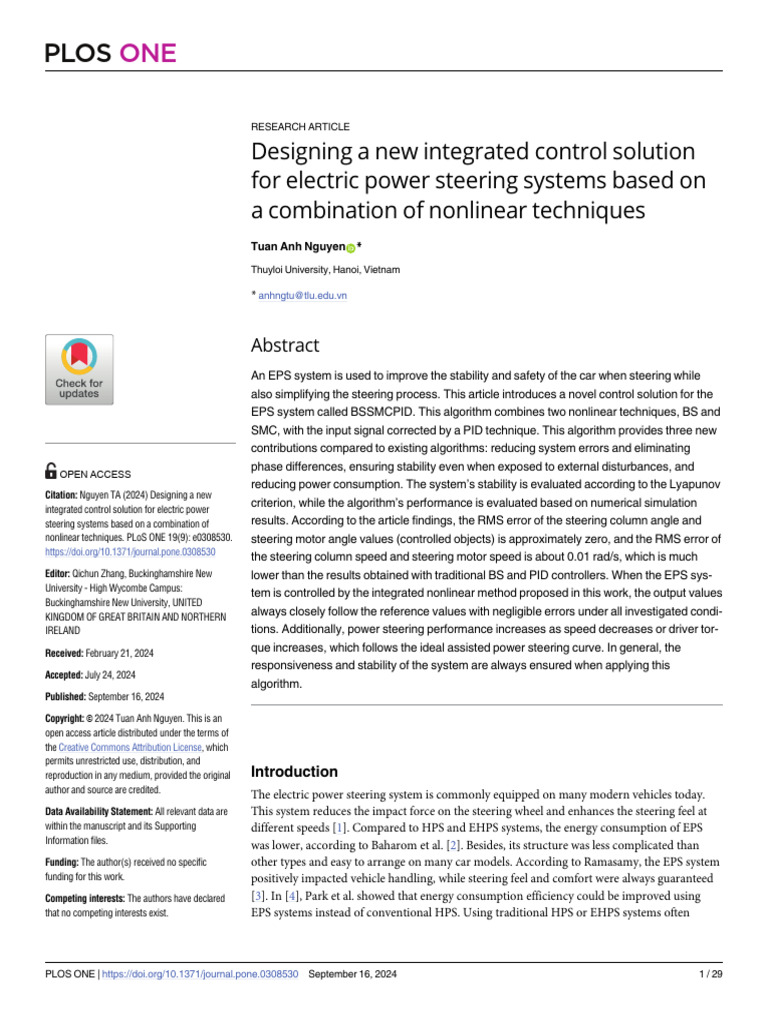 Lái 1 | PDF | Control Theory | Nonlinear System