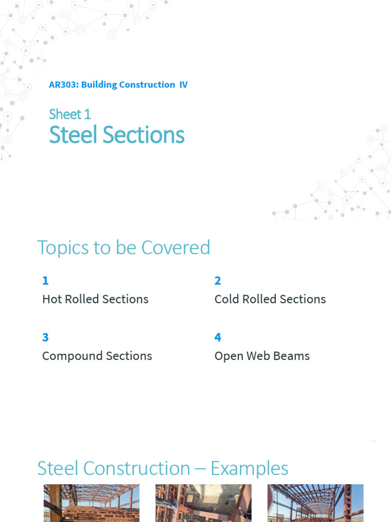Overview of Steel Sections in Construction | PDF | Steel | Rolling ...