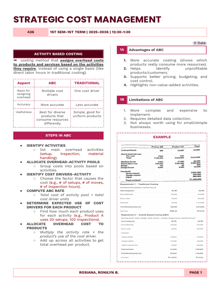 Strategic Cost Management Techniques | PDF | Cost Accounting | Prices