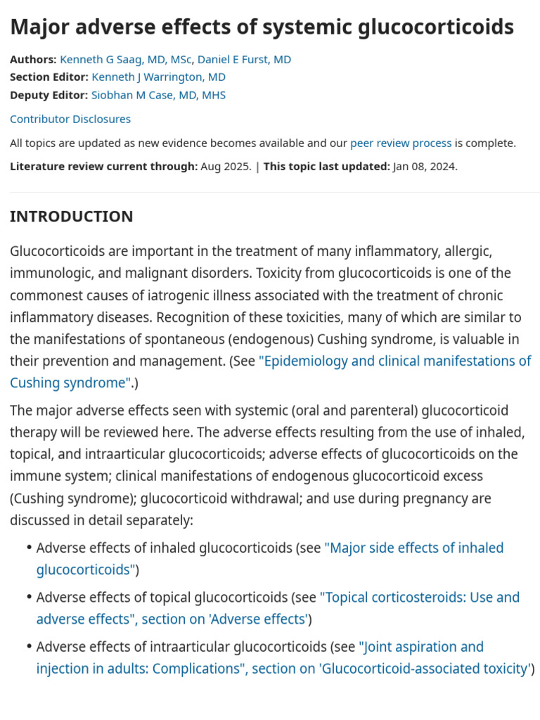 Corticosteroids Side Effects | PDF | Nonsteroidal Anti Inflammatory ...