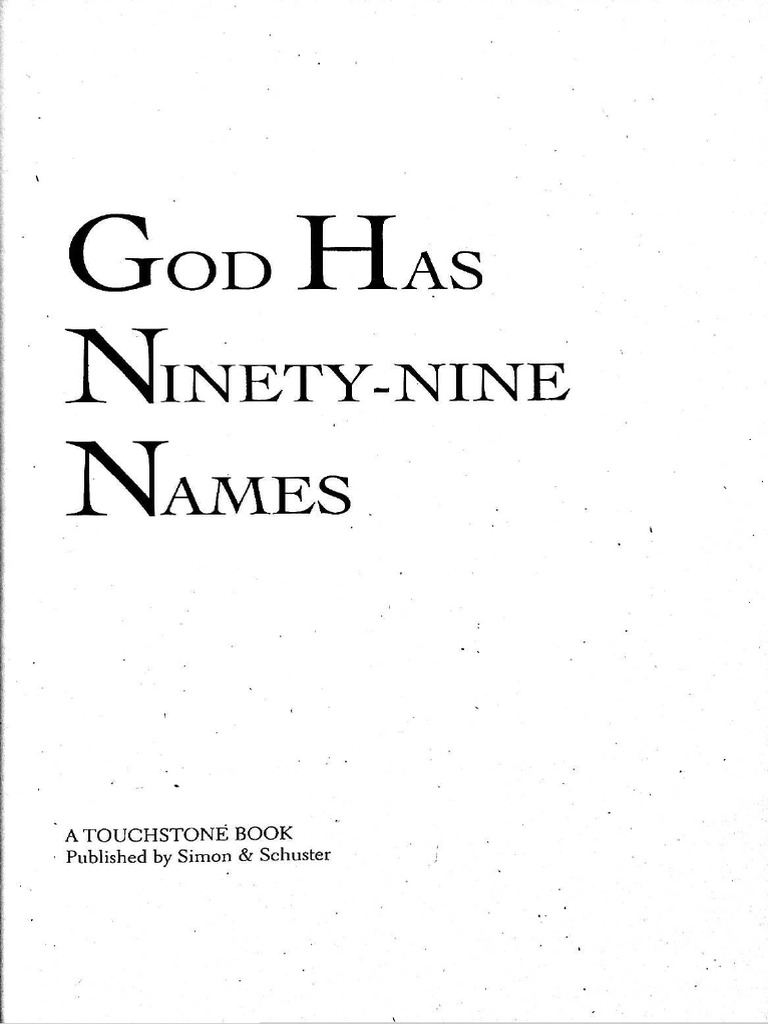 God Has Ninety-Nine Names 1996 | PDF