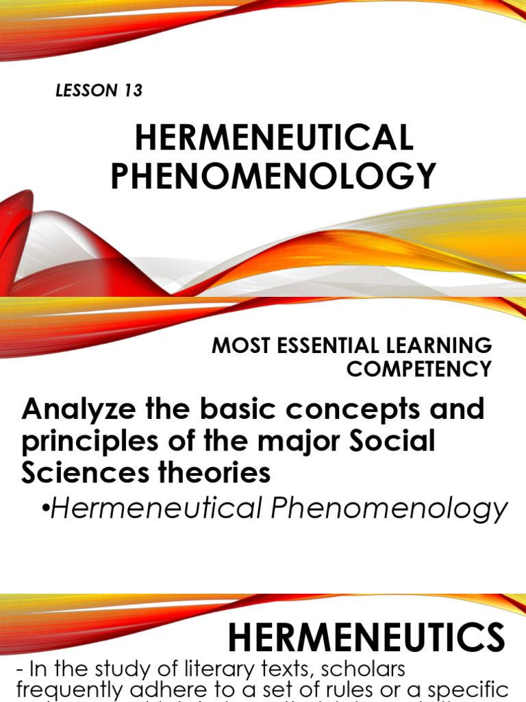 Understanding Hermeneutical Phenomenology | PDF | Hermeneutics ...