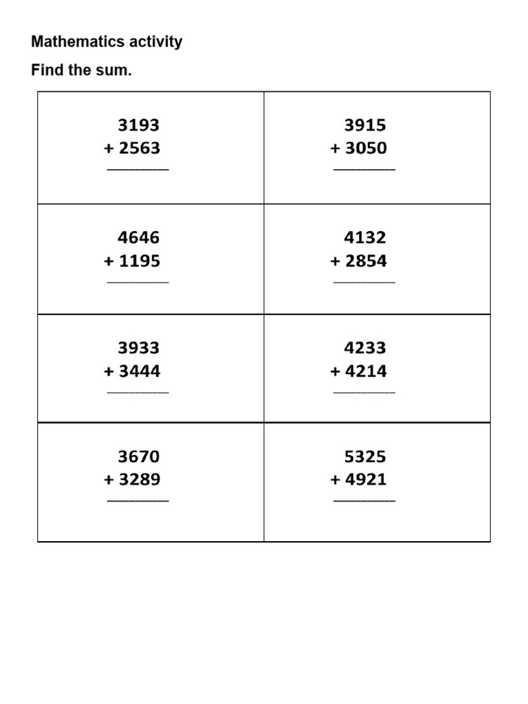 Grade 3 Activity Pdf