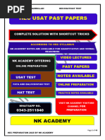 USAT Past Papers Collection 2024 | PDF