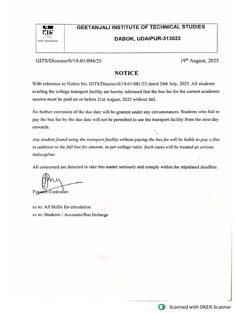 Bus Fees | PDF