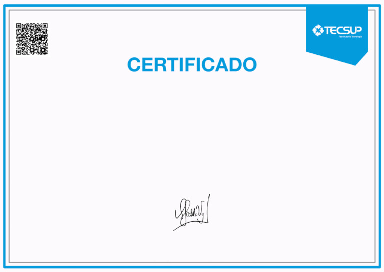 Certificado Tecsup | PDF
