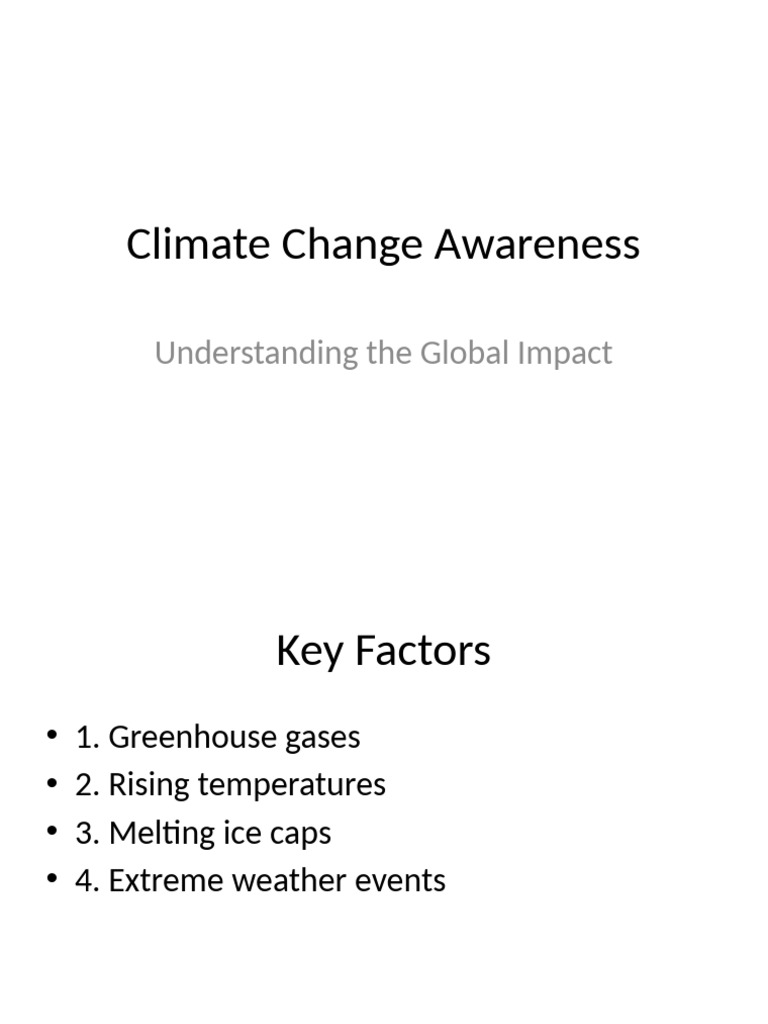Climate Change Presentation | PDF
