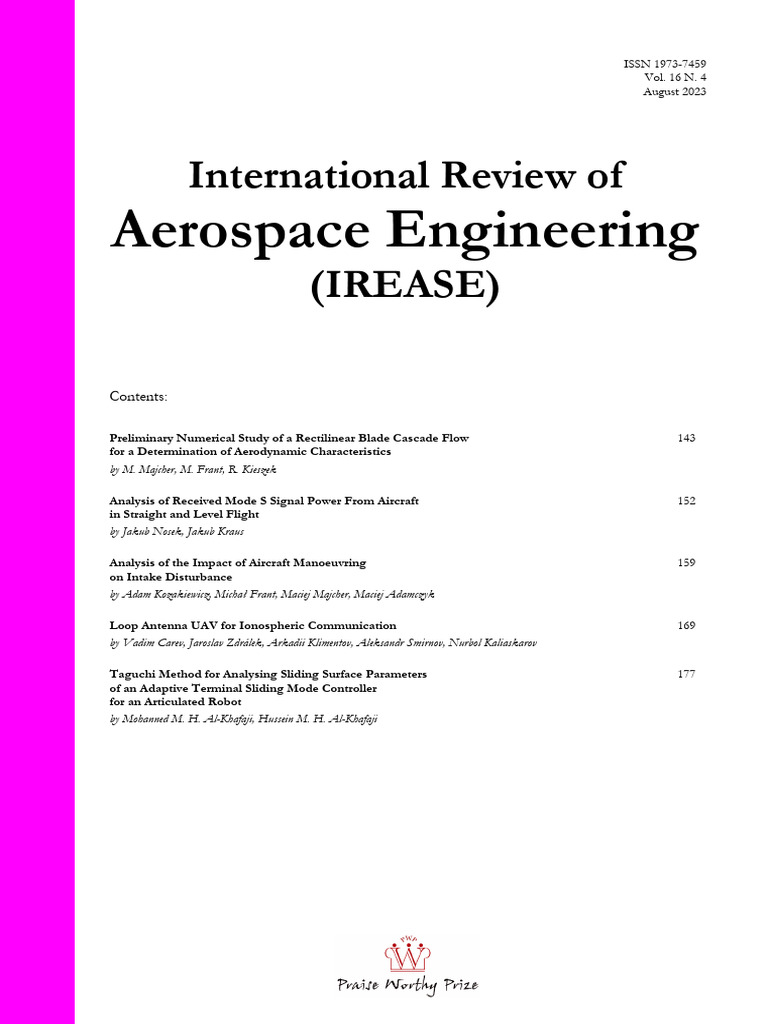 Taguchi Method For Analysing Sliding Surface Parameters of An Adaptive Terminal Sliding Mode ...